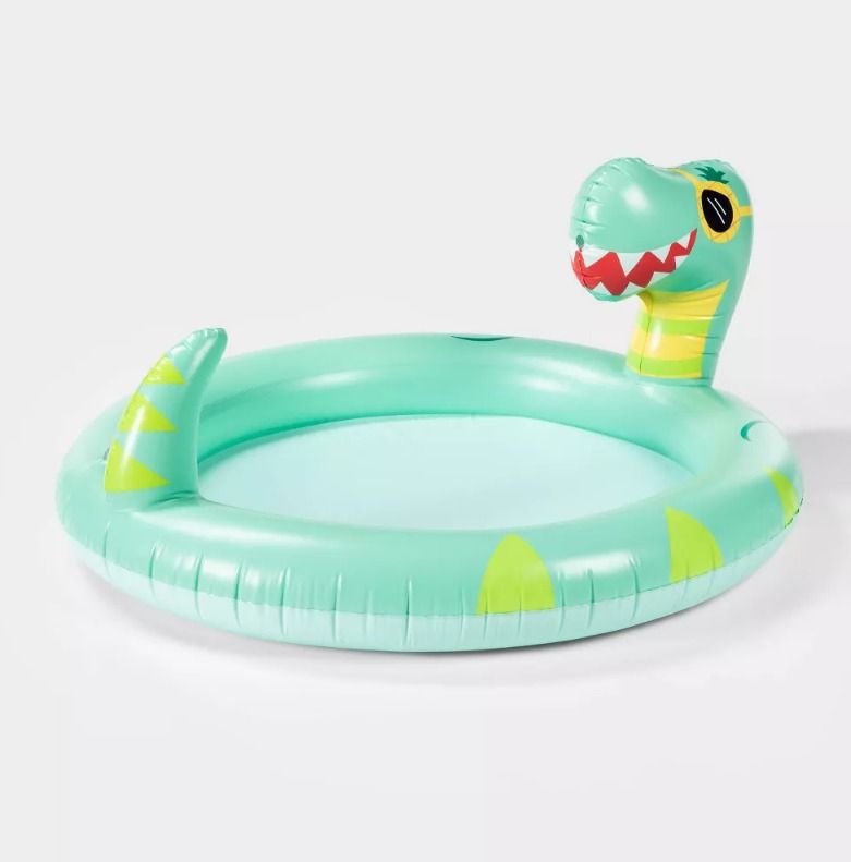 Sun Squad Water Pool Dino Spray Pool Float NewUSA, Sports Equipment ...