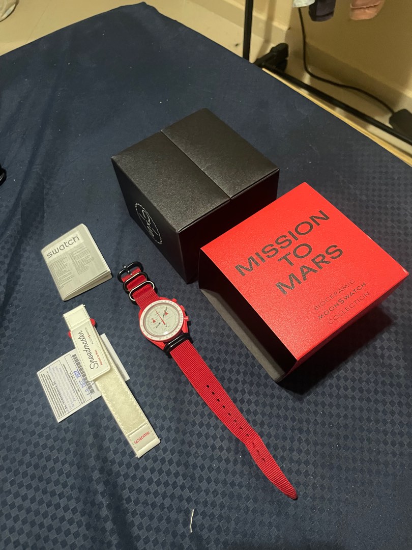 Swatch Moonswatch Mars, Men's Fashion, Watches & Accessories, Watches ...