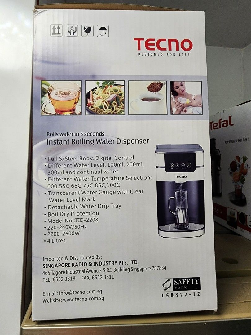 Tecno Boiling Water Dispensers & Philips Kettle, Furniture & Home ...