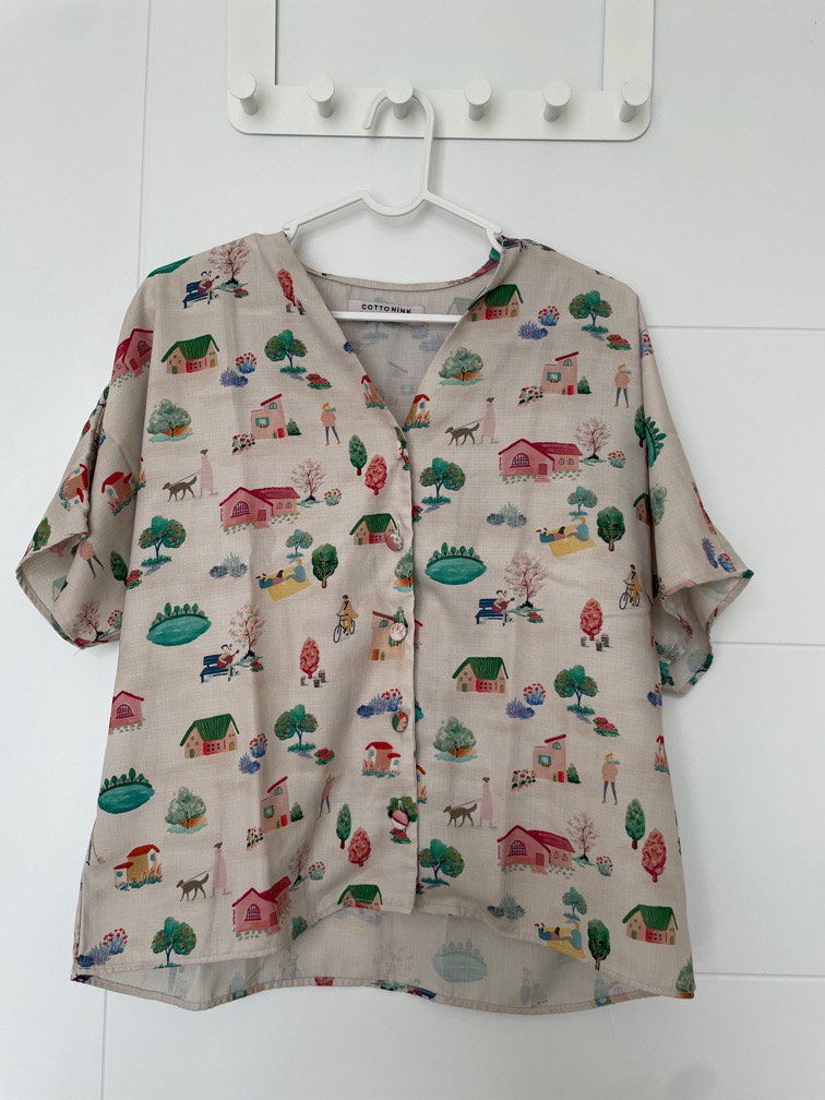 top cotton ink, Fesyen Wanita, Pakaian Wanita, Atasan di Carousell