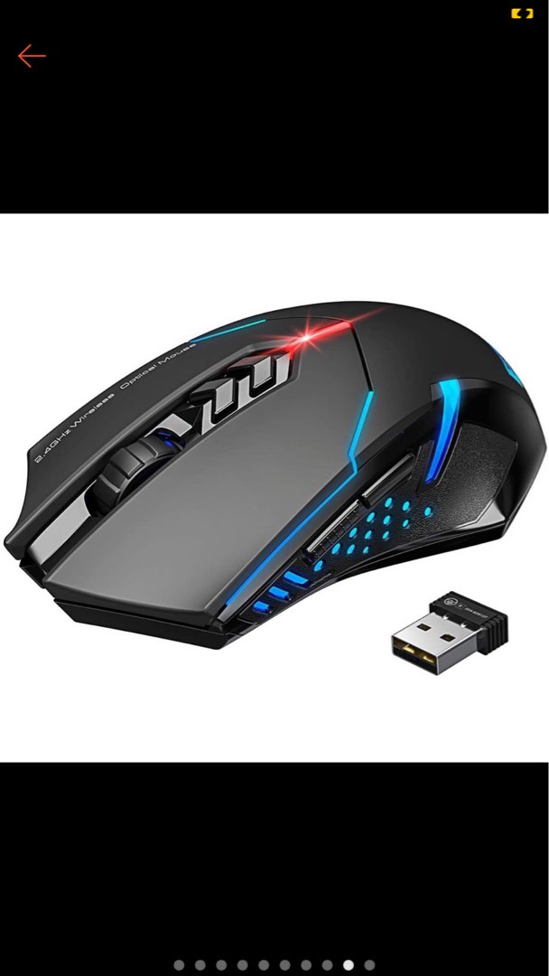 VICTSING Wireless Gaming Mouse Breathing Backlit 7-Button Unique Silent ...