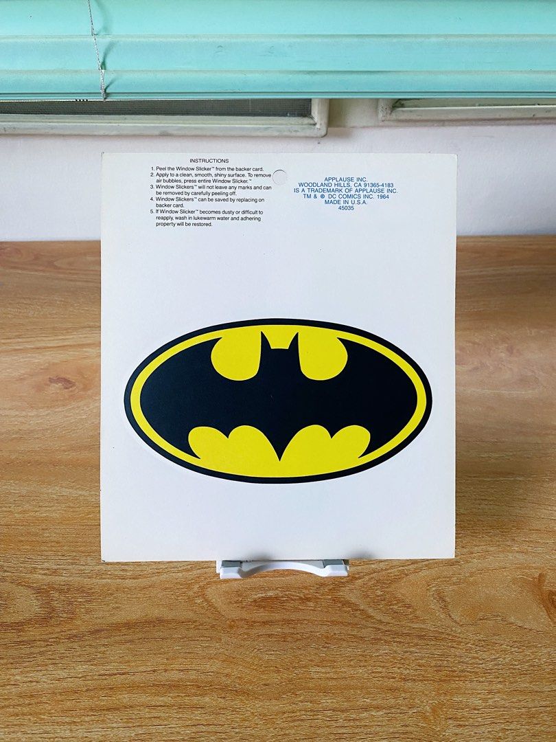 (Vintage) Batman - Bat Symbol - Window Slicker By Applause - Static ...