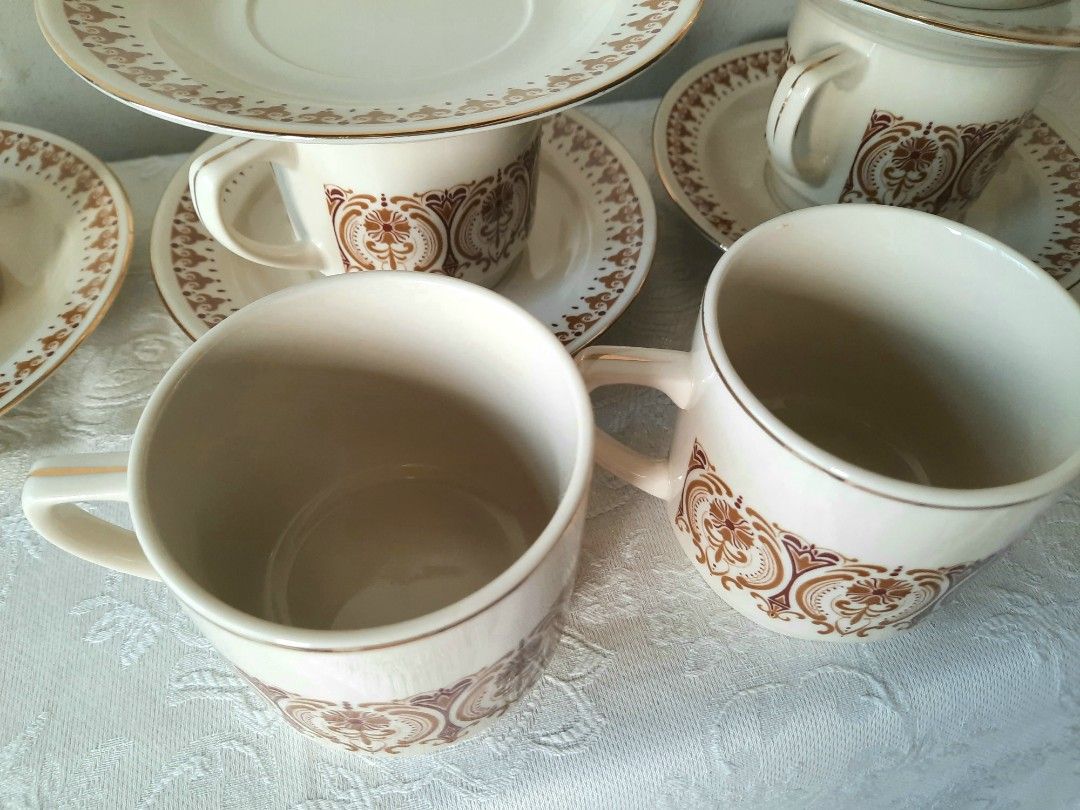 Vintage Kunlun Stoneware Cups Set, Furniture & Home Living, Kitchenware ...