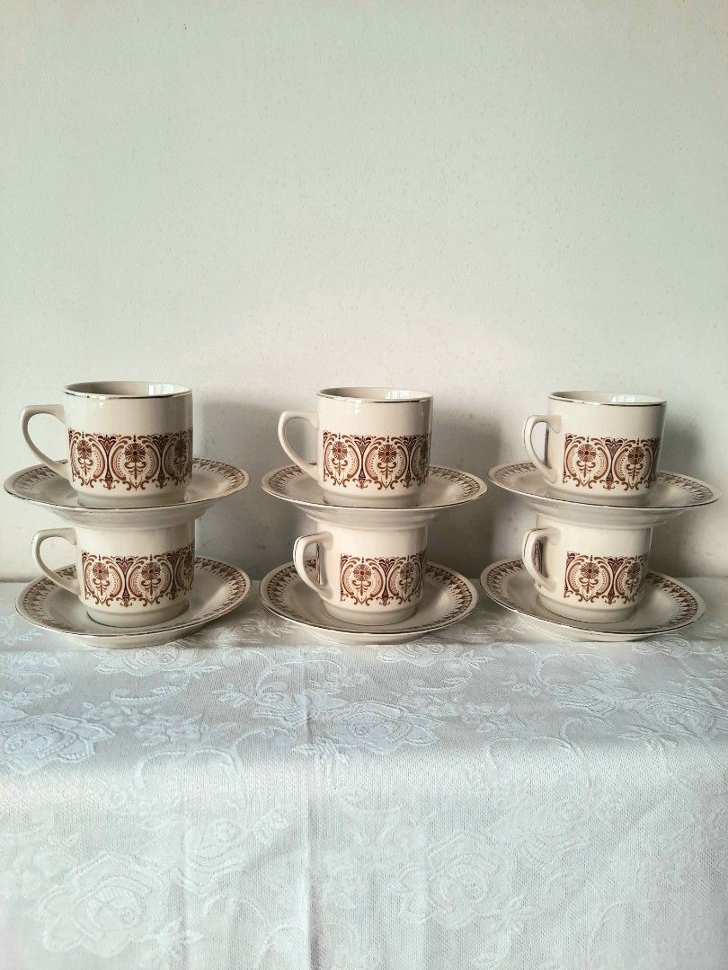 Vintage Kunlun Stoneware Cups Set, Furniture & Home Living, Kitchenware ...