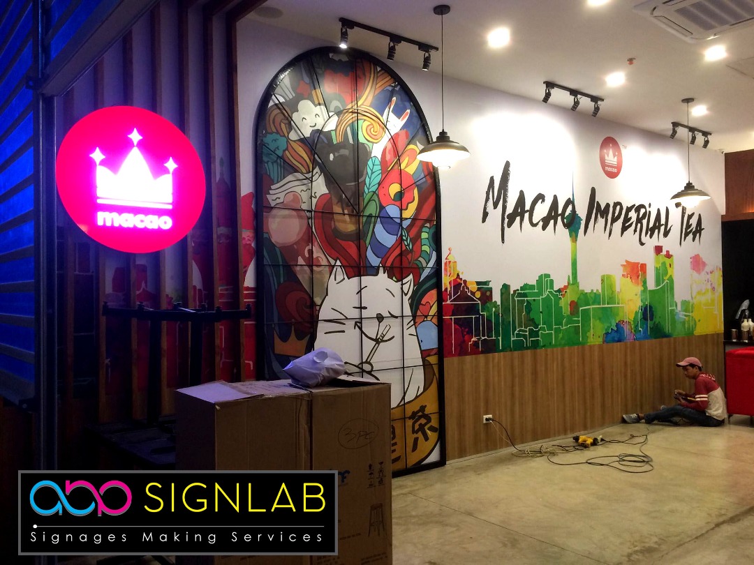 Wall covering stickers, Wall graphics, Wall mural, Sticker on sintra ...