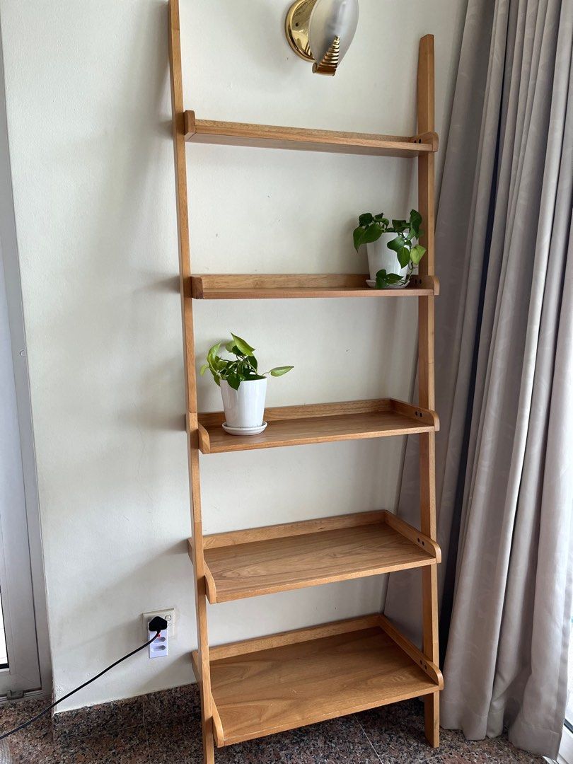 Wood ladder shelf, Furniture & Home Living, Furniture, Shelves ...