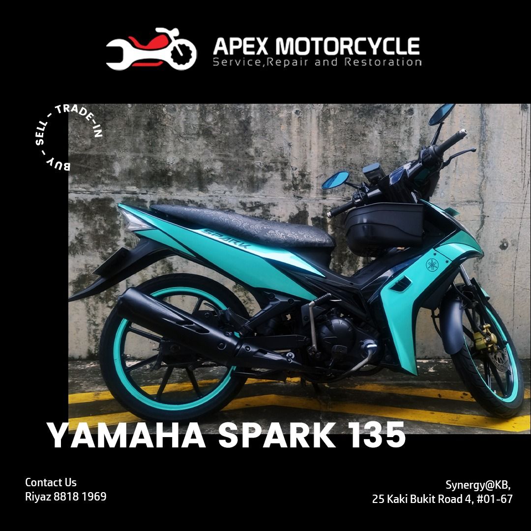 Yamaha Spark 135 (COE ECPIRY 2026 RENEWABLE), Motorcycles, Motorcycles ...
