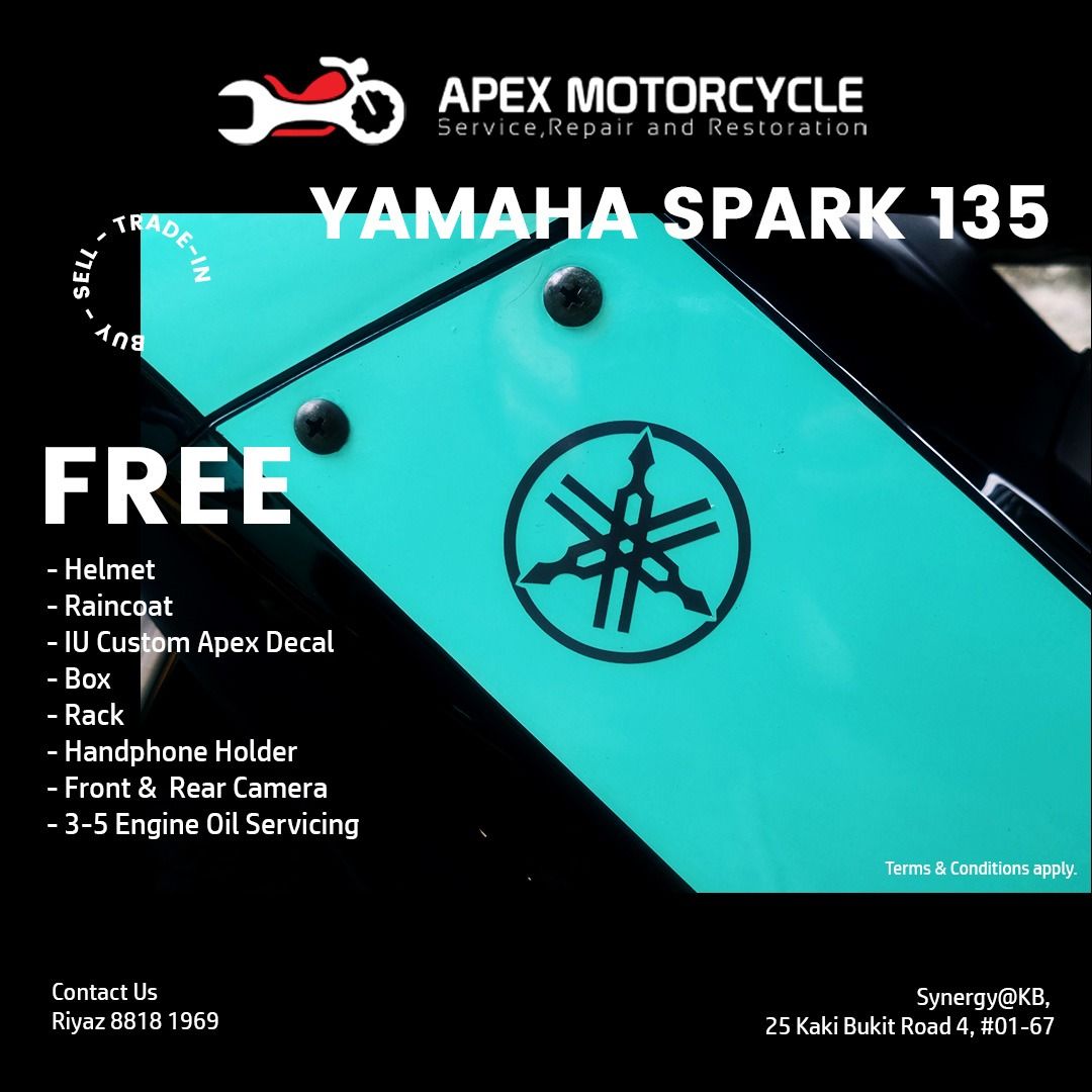 Yamaha Spark 135 (COE ECPIRY 2026 RENEWABLE), Motorcycles, Motorcycles ...