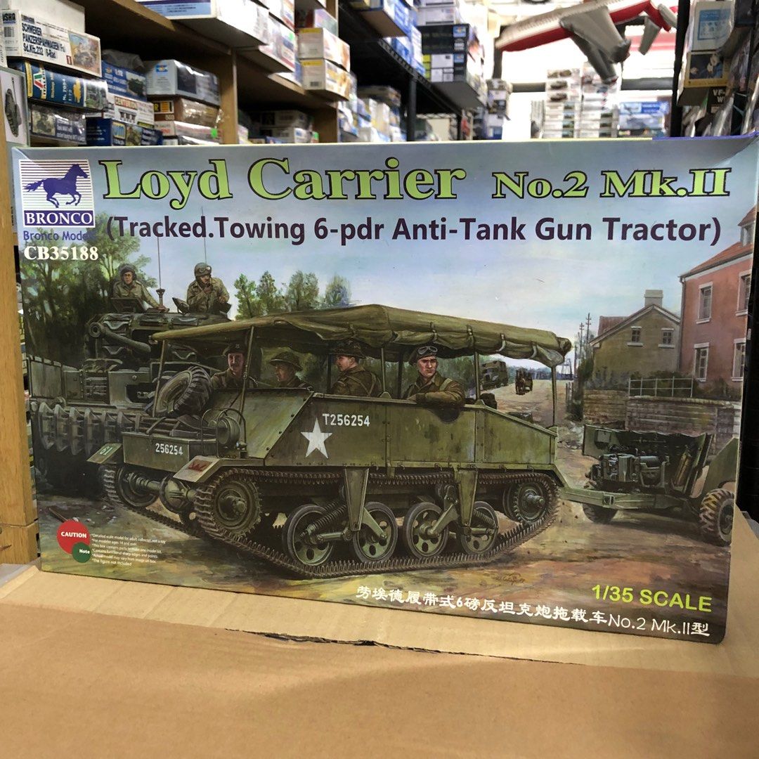 1/35 Bronco Lloyd Carrier Mk.II Tracked Towing 6-pdr Anti-Tank Gun ...