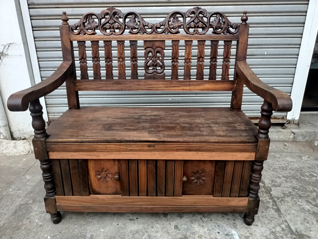 2 Seater Acacia Gallinera Chair on Carousell
