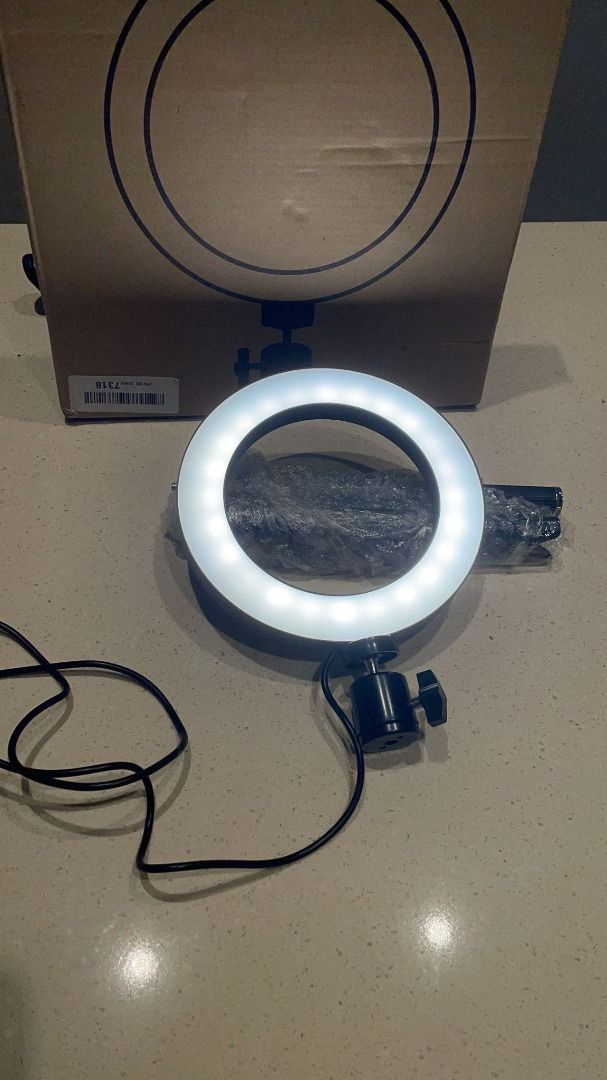 3221) USB Ring Light,Docooler 6inch Ring Light with Stand, 3-Colors ...