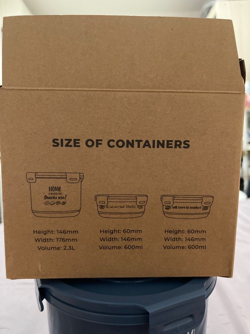 3 in 1 Food Container / Tupperware, Furniture & Home Living ...