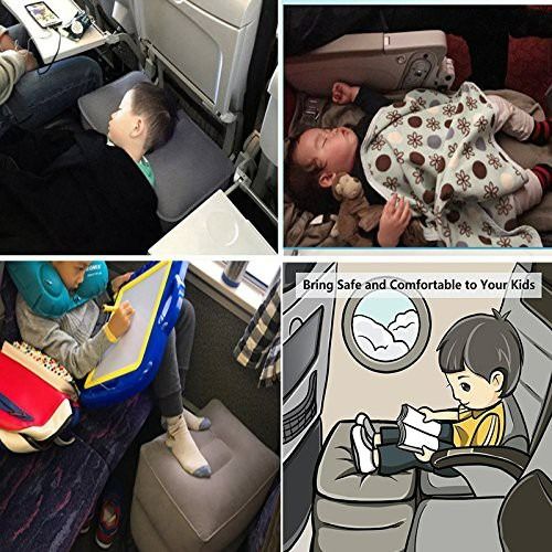 3 Layers Inflatable Foot Rest Adjustable Height Travel Pillow Leg Rest ...