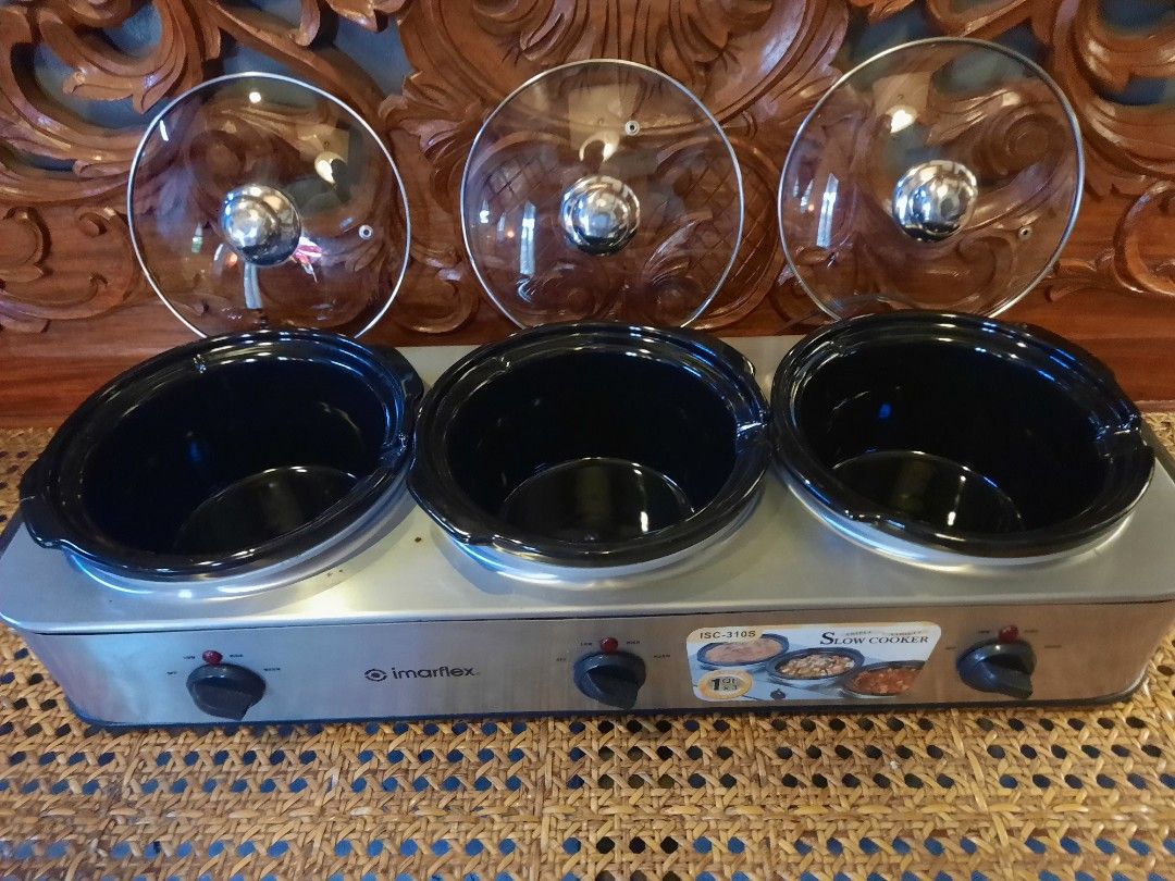 3x2.5ltrs imarflex slow cooker, TV & Home Appliances, Kitchen ...