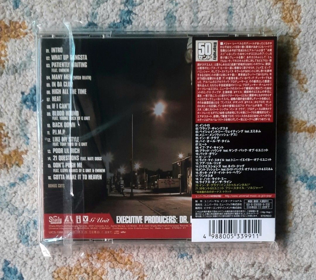 50 Cent - Get Rich Or Die Tryin' CD, Hobbies & Toys, Music & Media, CDs & DVDs on Carousell