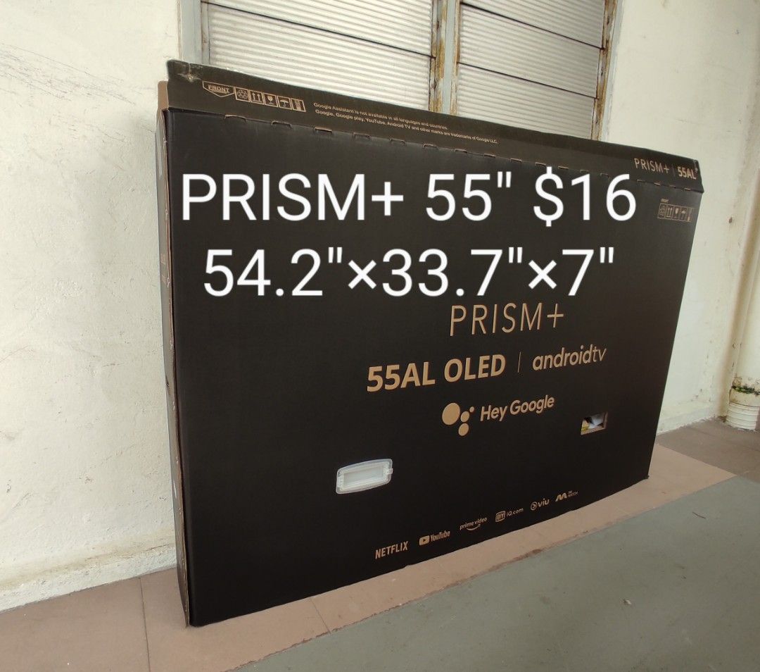 55" TV box with styrofoam, Furniture & Home Living, Home Improvement ...