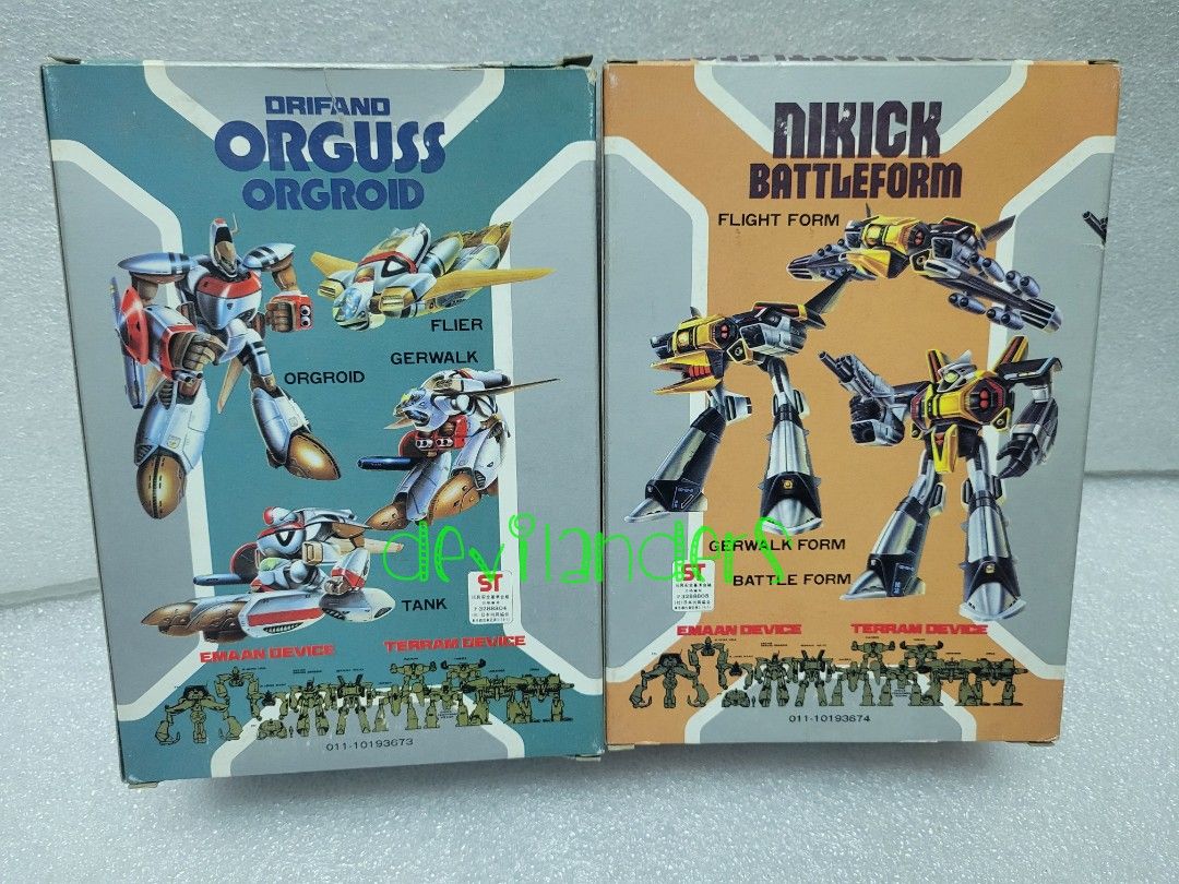 懷舊玩具 全新 TAKATOKU TOYS 超時空世紀 ORGUSS 膠公仔 一對, 興趣及遊戲, 玩具 & 遊戲類 - Carousell