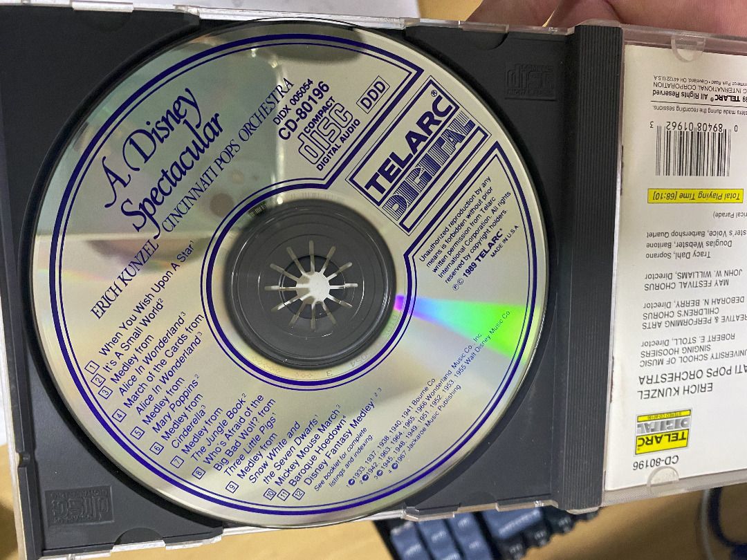A Disney Spectacular Telarc Erich Kunzel Cicinnati Pops Orchestra, 興趣及遊戲, 音樂、樂器 & 配件, 音樂與媒體 - CD ...