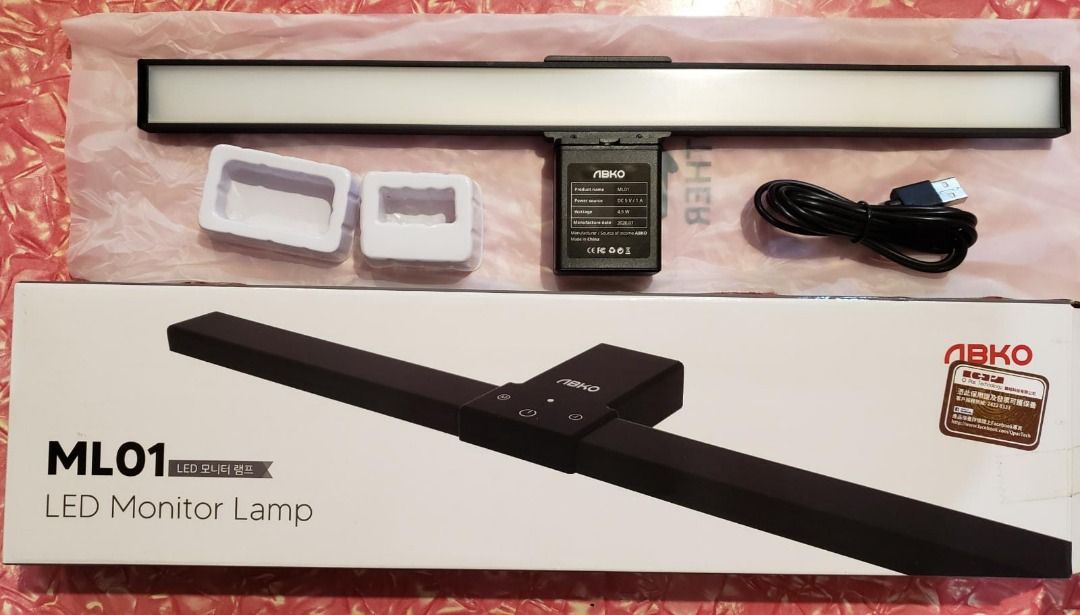 ABKO LED Monitor Lamp 3段光度 可夾式LED燈 ML01, 電腦＆科技, 電腦周邊及配件, 電腦周邊產品 - Carousell