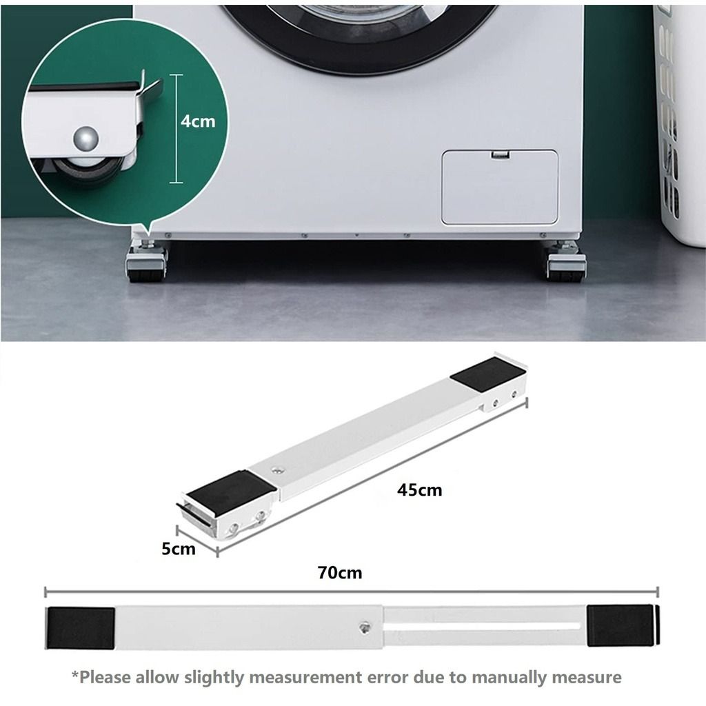 Adjustable Washing Machine Bases Fridge Stand Moving Cart Expandable ...