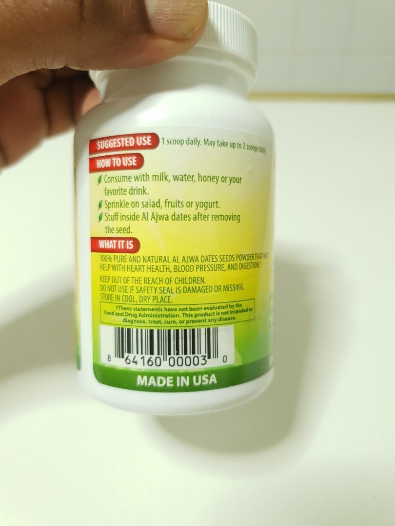 Ajwa date seed powder, Health & Nutrition, Health Supplements, Vitamins ...