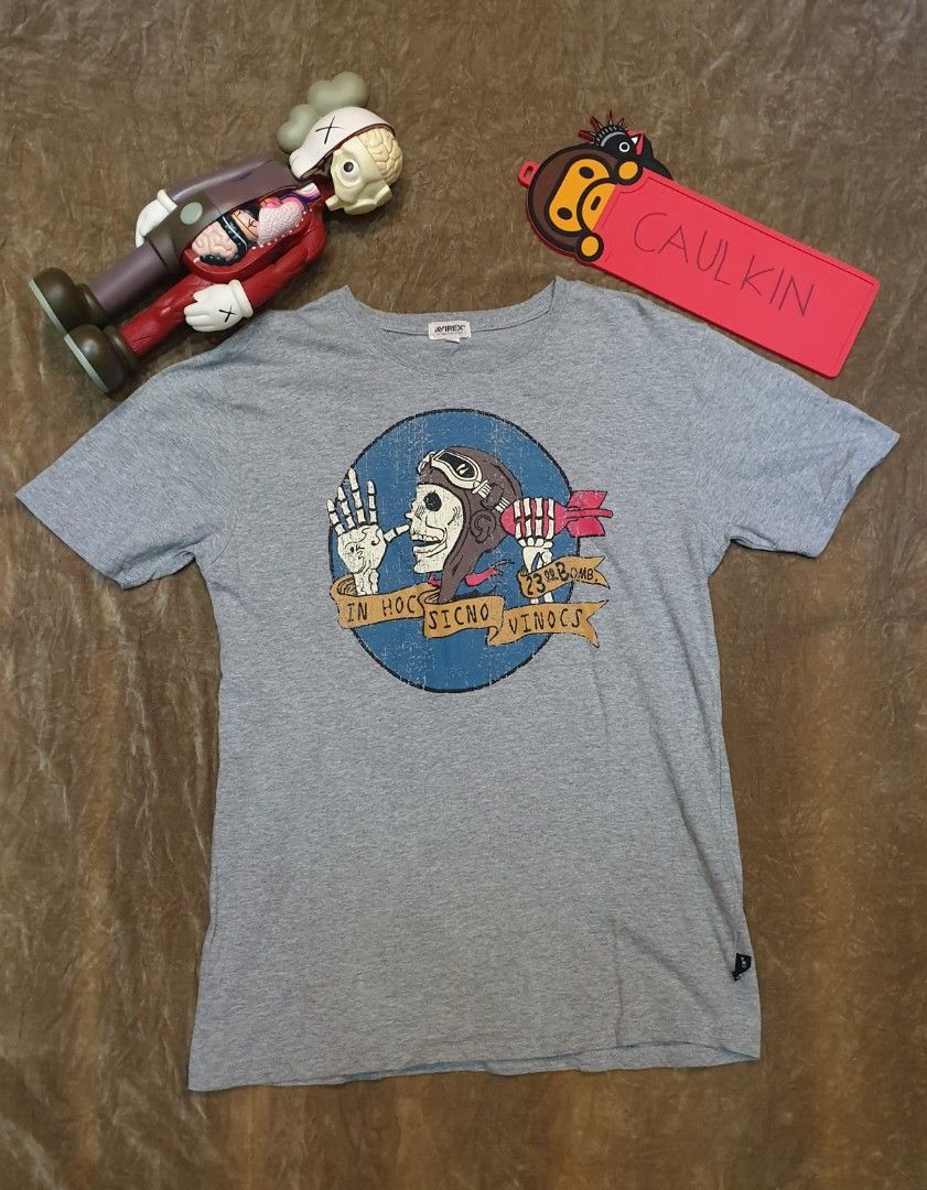 AVIREX SKULL TEE CRACK PRINT DESIGN on Carousell