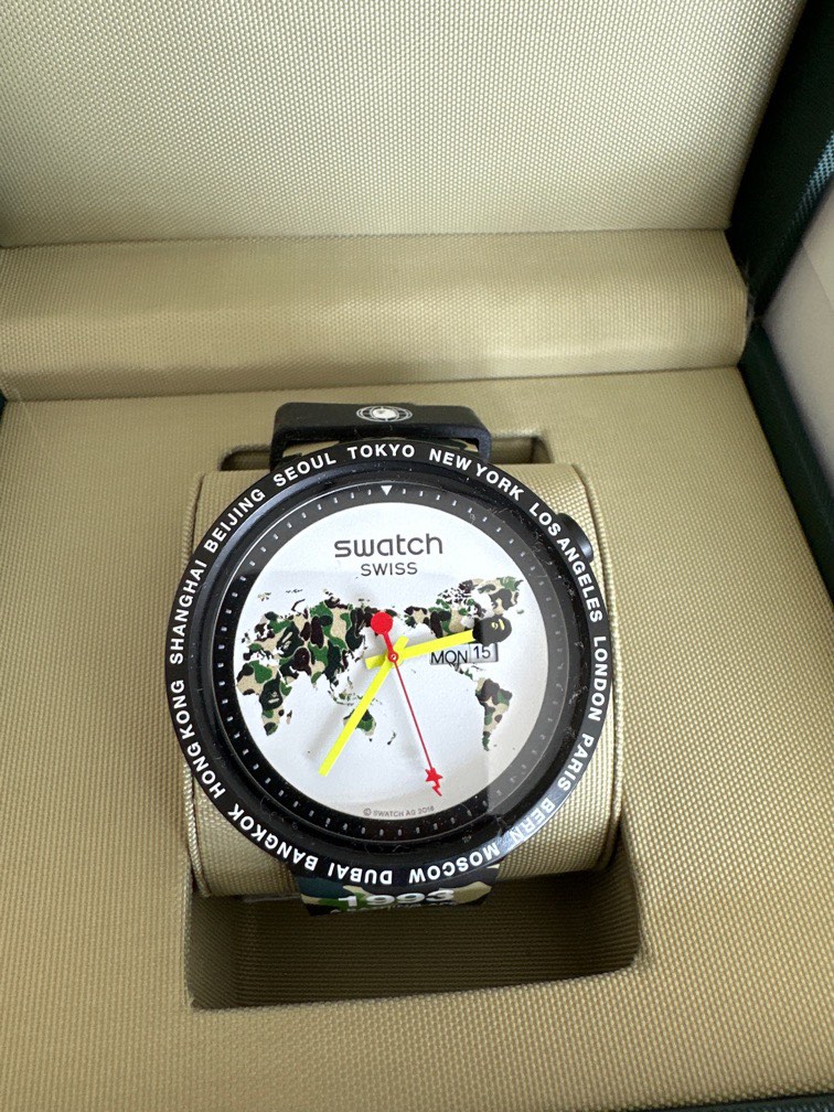 Bape x swatch Limited edition, Men's Fashion, Watches & Accessories ...