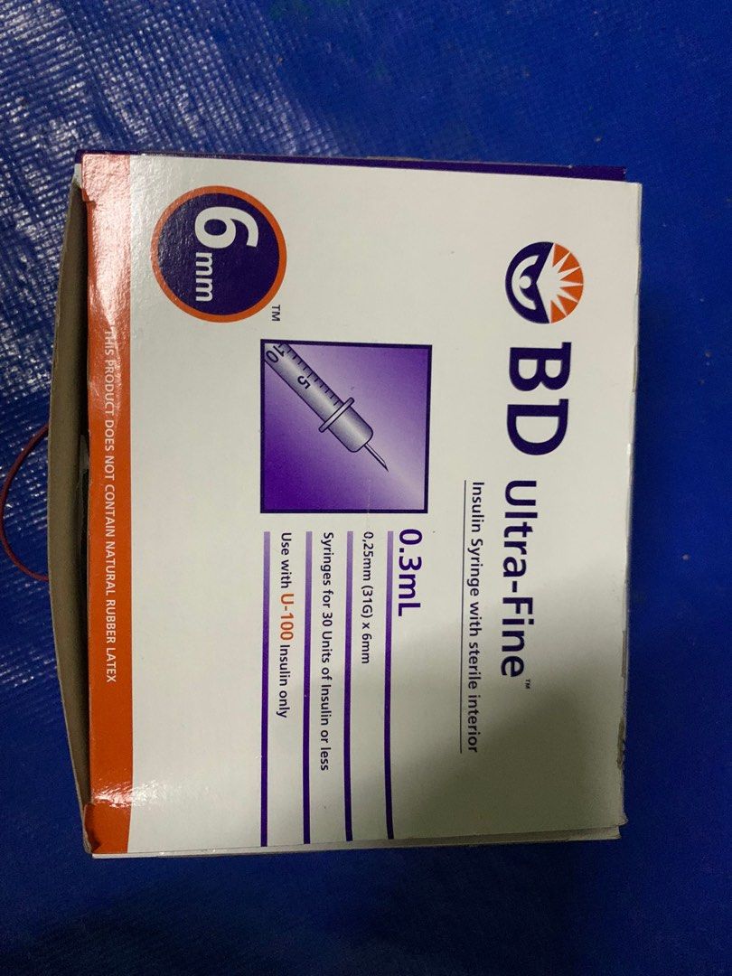 BD insulin syringe with sterile interior. Each packet @4$ Take all can ...