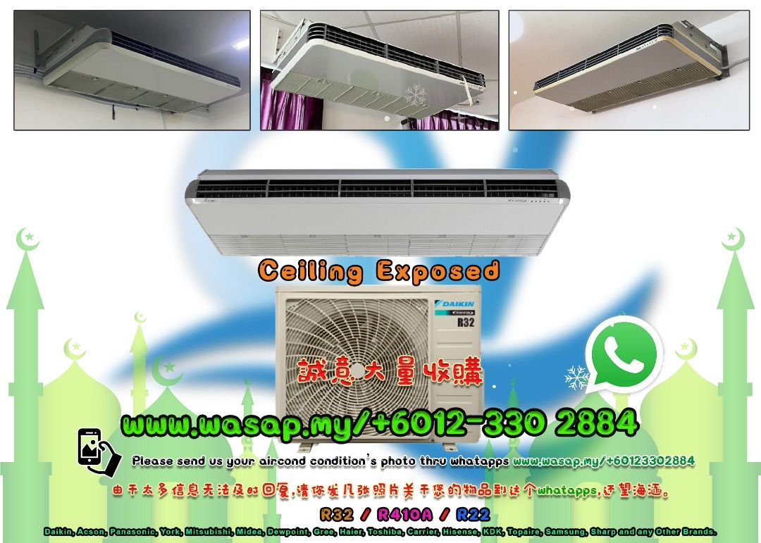 Beli Penghawa Dingin Terpakai / Trade-in Used Aircond / Wall Mounted / Cassette Expose /Air ...