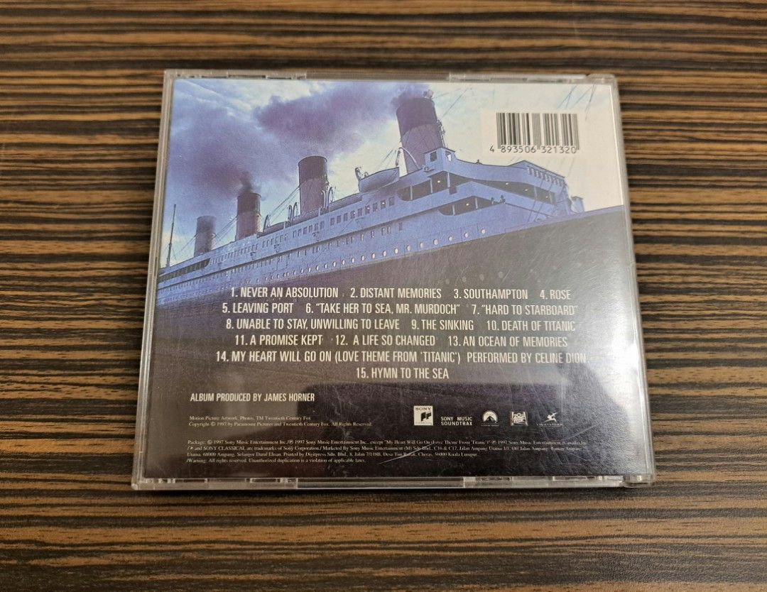 (CD) Titanic - Music from the Motion Picture, Hobbies & Toys, Music ...