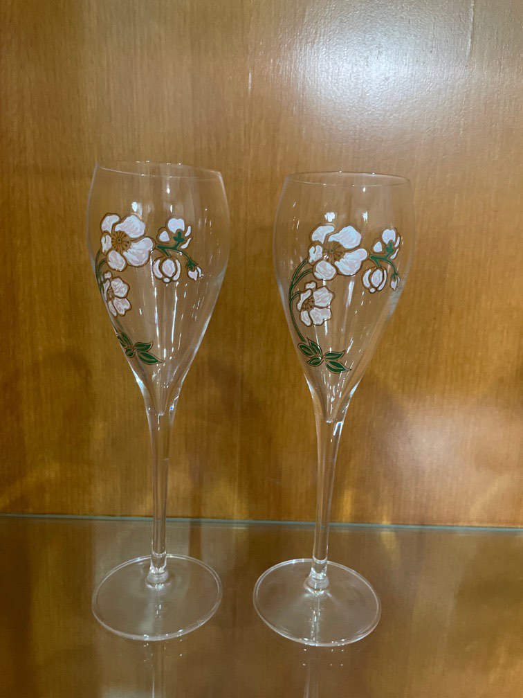 Champagne glasses by Perrier Jouet, Furniture & Home Living ...