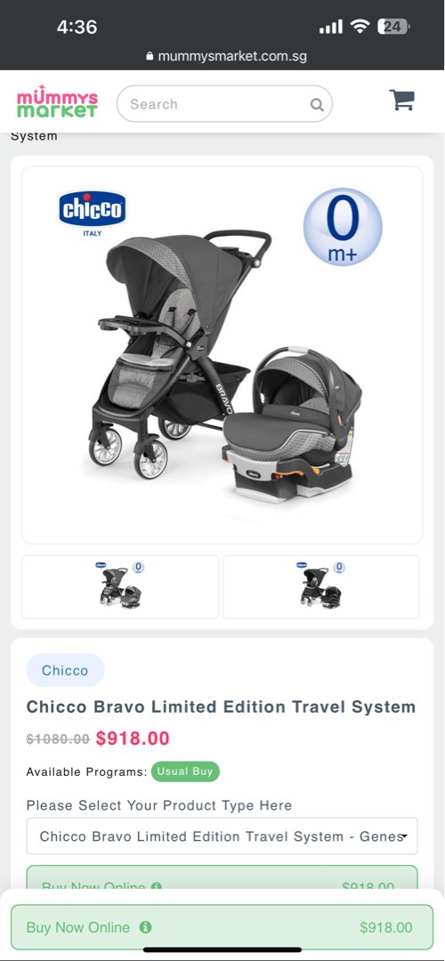 Chicco Bravo Limited Edition Stroller, Babies & Kids, Going Out ...
