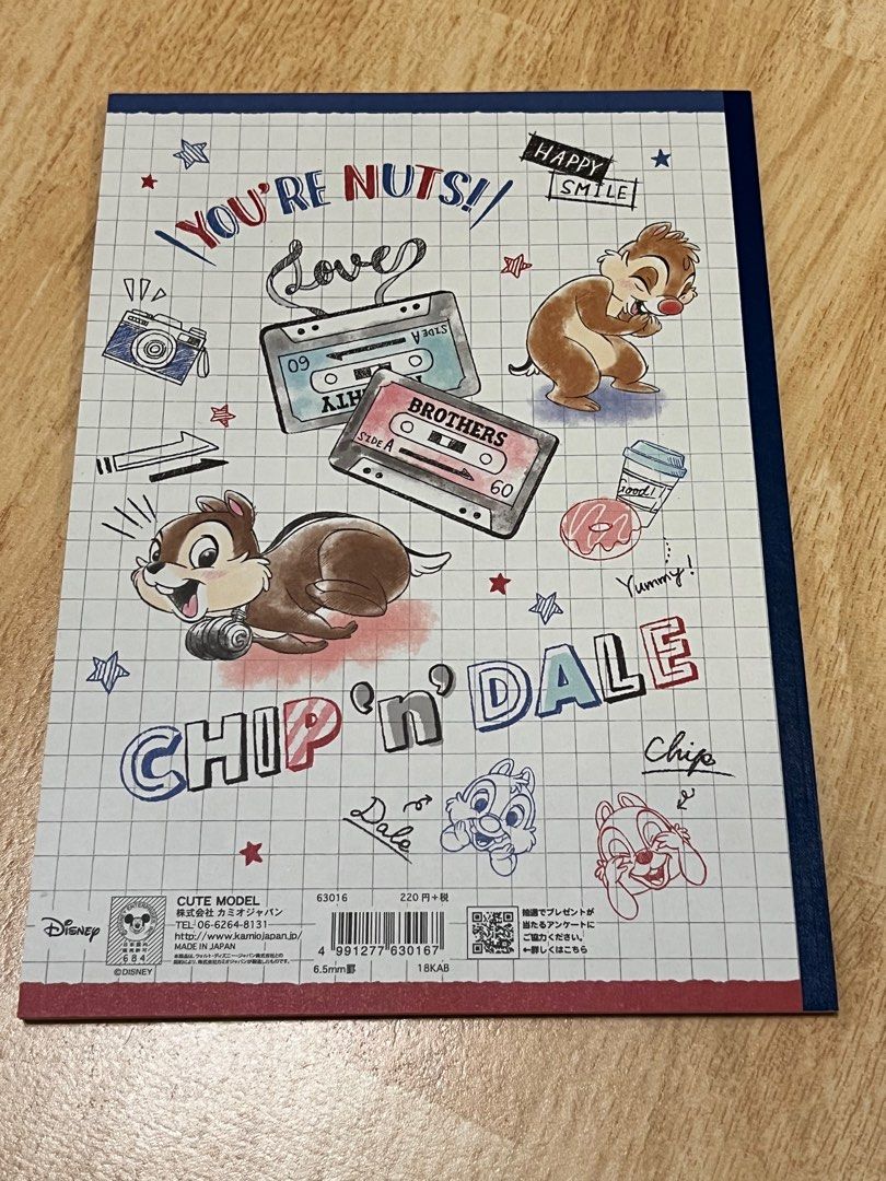 Chip n Dale 文具 notebook 單行簿 絕版, 興趣及遊戲, 手作＆自家設計, 文具 - Carousell