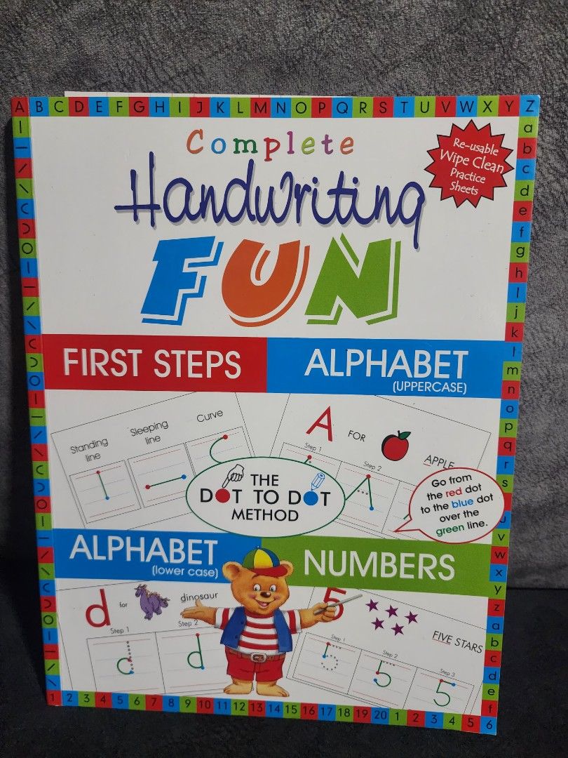 Complete handwriting fun alphabets and number book with wipe clean ...