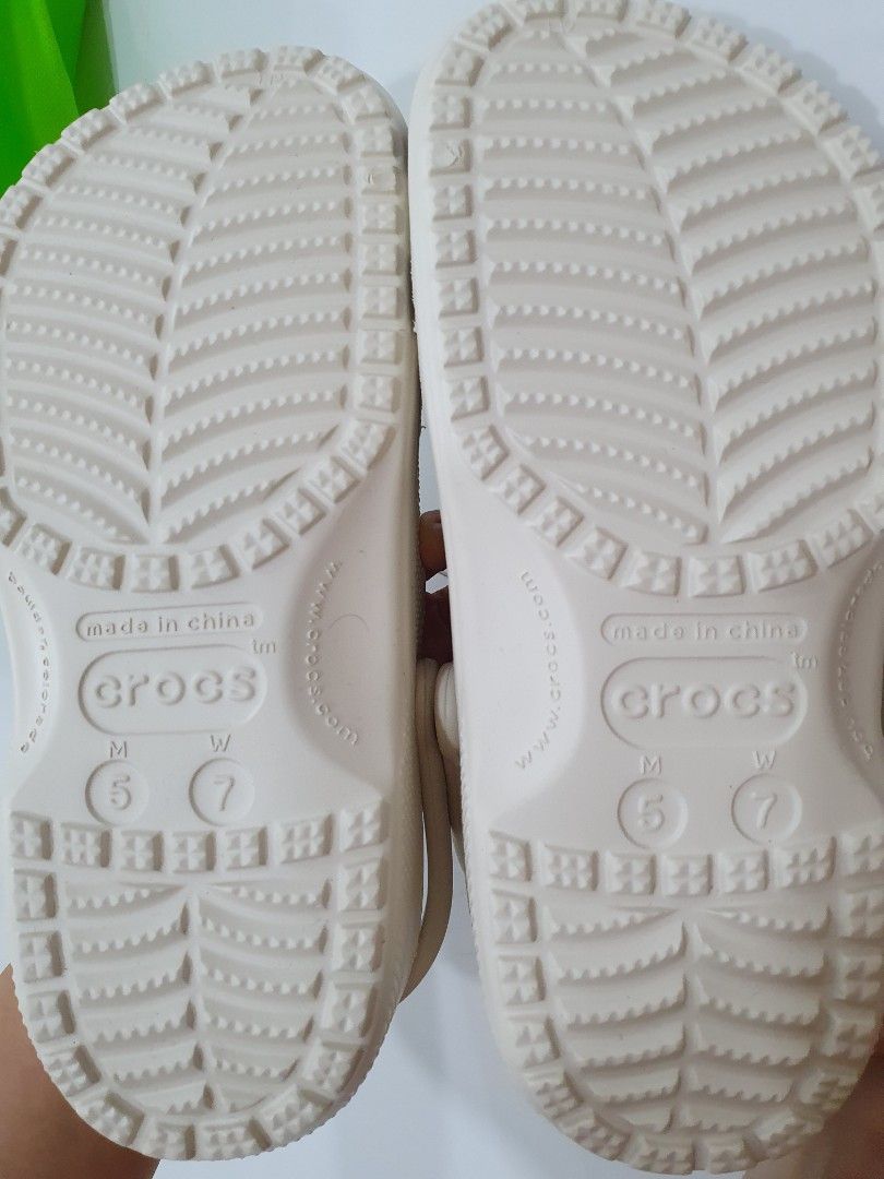 Crocs Beige Sandals, Women's Fashion, Footwear, Sandals on Carousell