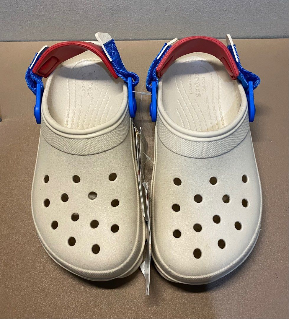 CROCS Unisex Classic All Terrain Clog (Red and Blue) on Carousell