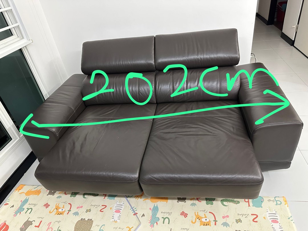 Custom 2 seater sofa - extendable leg and head rest, Furniture & Home ...