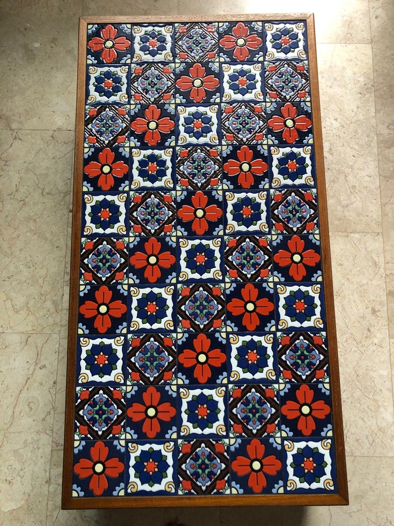 Customised Peranakan Tiles Coffee Table, Furniture & Home Living ...