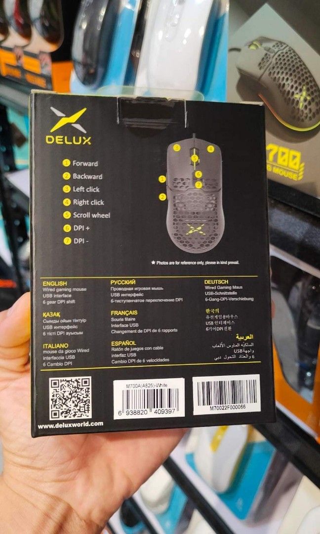 Delux M700A RGB Wired Gaming Mouse Honeycomb Design A825 White, Computers & Tech, Parts ...