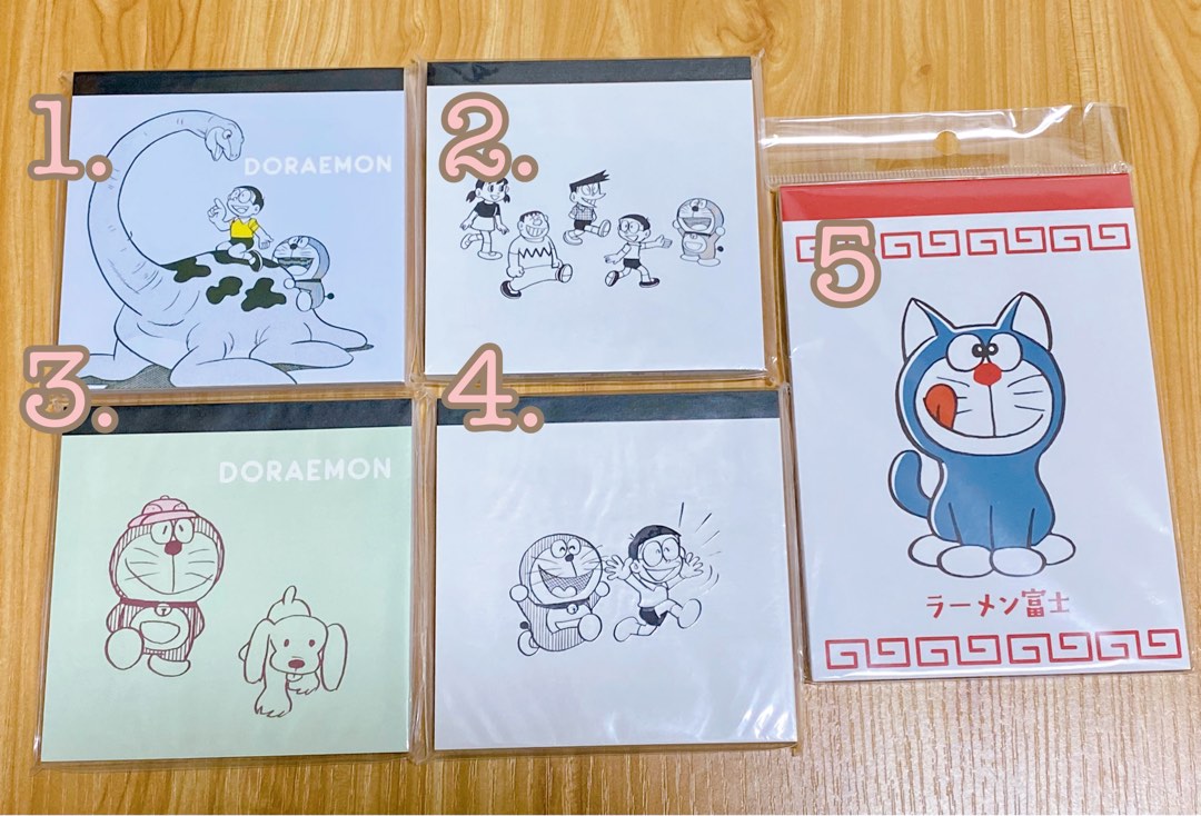 Doraemon memo pad 5 styles Doraemon Japan, Hobbies & Toys, Stationery ...