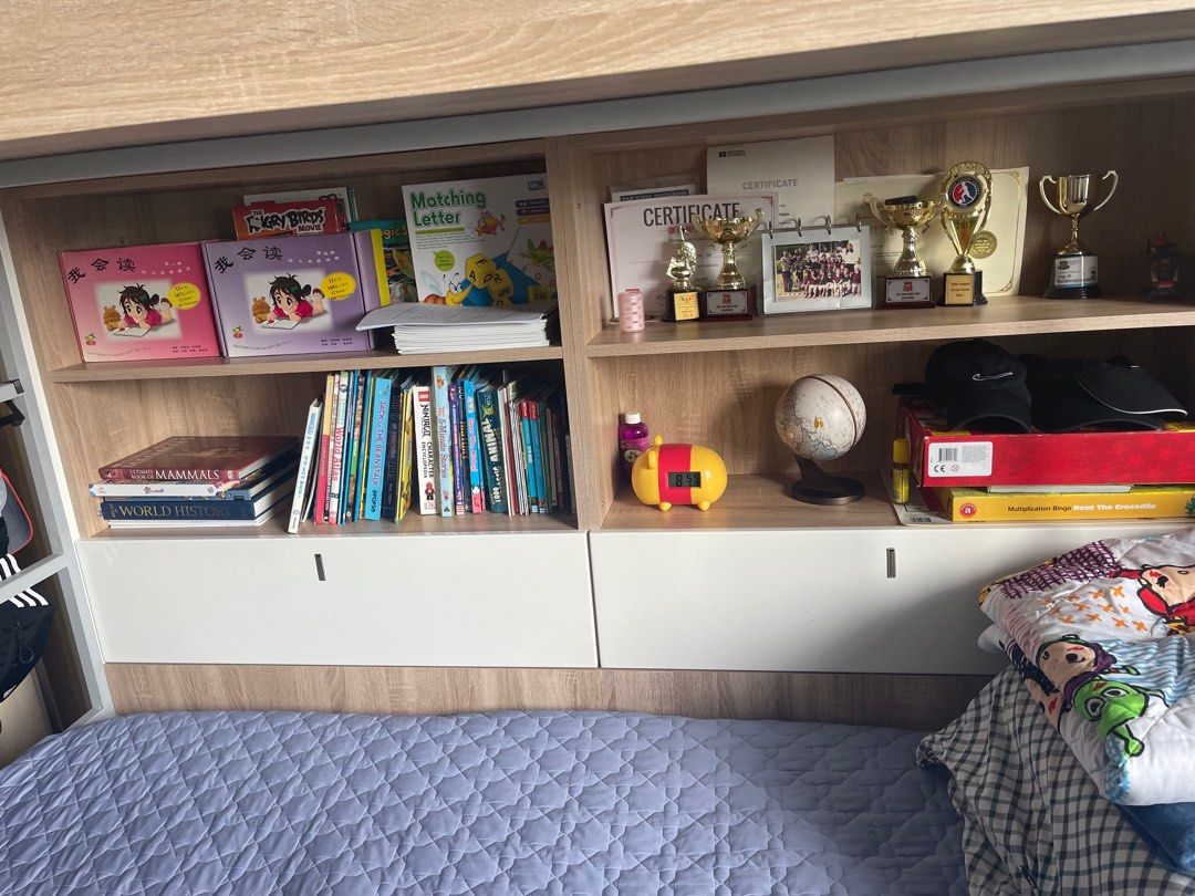 Double decker beds with lots of storage, Furniture & Home Living ...