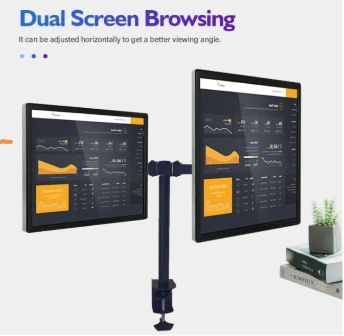 DUAL MONITOR MOUNT STAND BRACKET with C CLAMP, Computers & Tech, Parts ...
