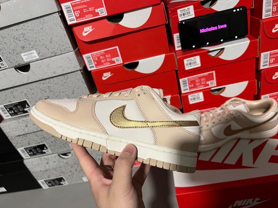 Dunk low golden swoosh, Men's Fashion, Footwear, Sneakers on Carousell