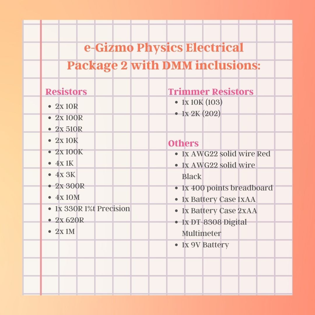 e-Gizmo Physics Electrical Package w/ DMM, Computers & Tech, Parts ...