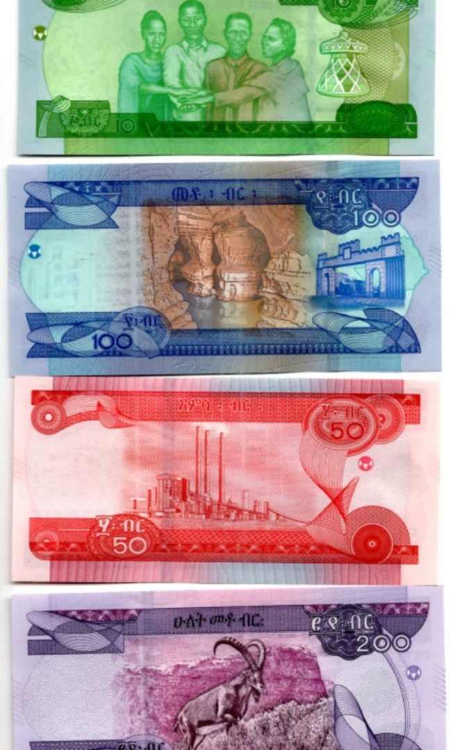 Ethiopia 10-50-100-200 birr 2019 set of 4 pieces, Hobbies & Toys ...