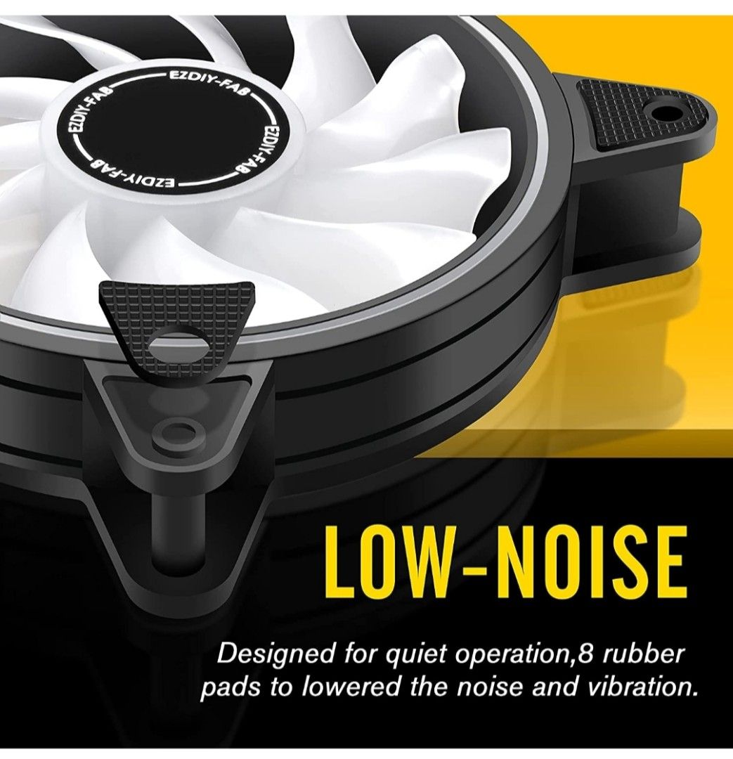 EZDIY-FAB Moonlight 120mm RGB PWM Case Fan with RGB PWM Fan Hub,5V ...