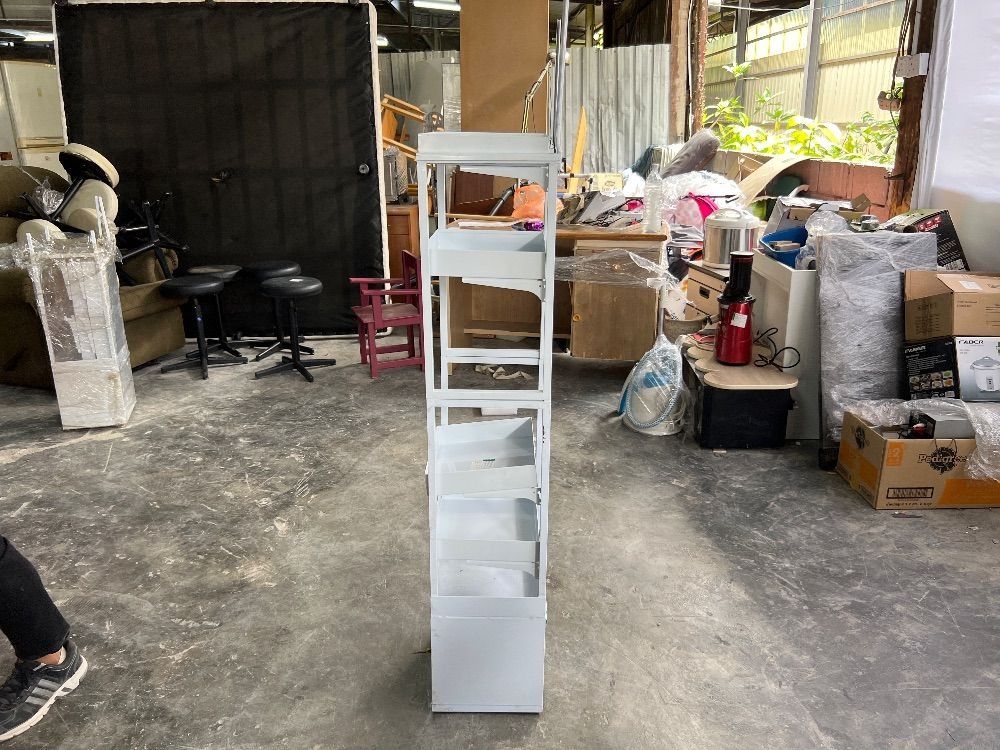 (F20028423) 5 Tier Metal Display Product Shelf / Rak Produk Paparan ...