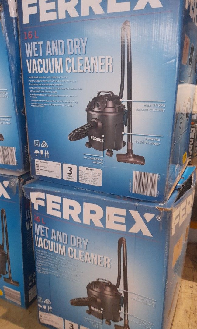 Ferrex wet and dry vacuum 16L, TV & Home Appliances, Vacuum Cleaner ...