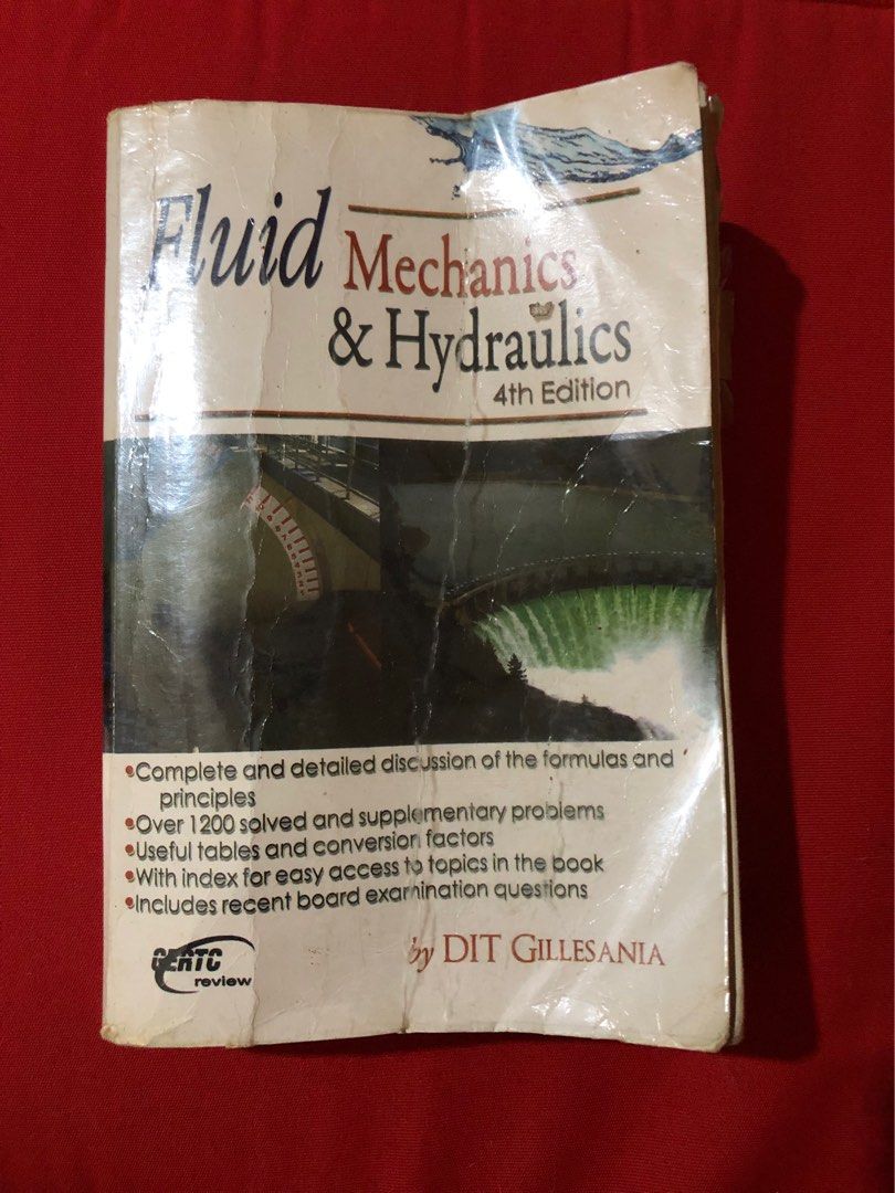 Fluid Mechanics & Hydraulics 4th Edition, Hobbies & Toys, Books ... Fluid Mechanics & Hydraulics 4th Edition, Hobbies & Toys, Books ...