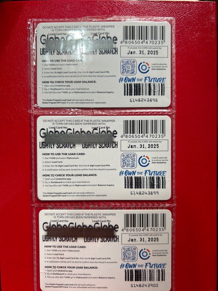 GLOBE Load Cards 300, Mobile Phones & Gadgets, Mobile & Gadget ...